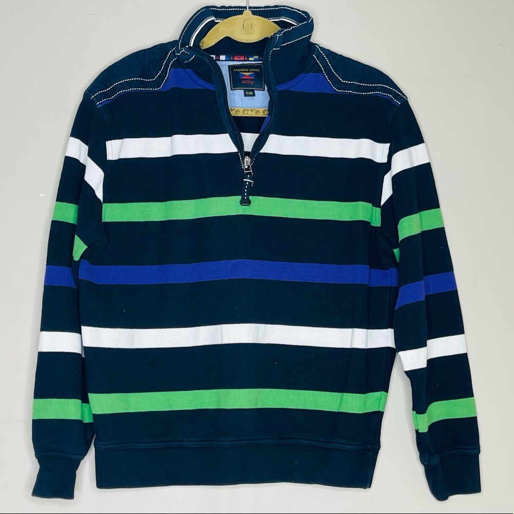 Andrew James Sailing Men’s Striped Knit Pullover Swea… - Gem